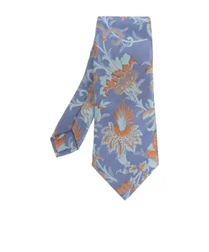 Etro Floral Motif Jacquard Neck Tie - Multicolor