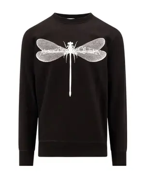 Alexander McQueen Dragonfly Print Crewneck Sweatshirt