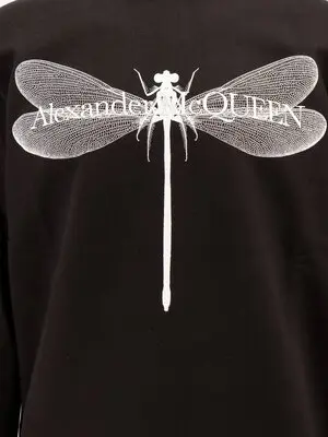 Alexander McQueen Dragonfly Print Crewneck Sweatshirt