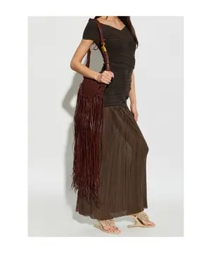 Balmain Off-shoulder Ribbed Maxi Dress