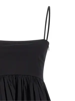 GANNI Mini Ruffle Dress - Black