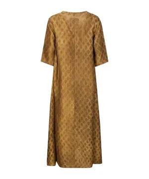UMA WANG V-neck Maxi Dress - Brown
