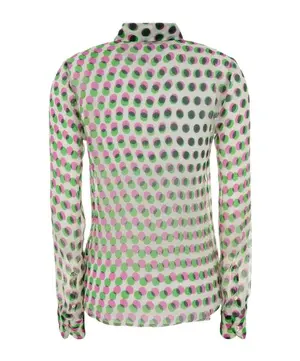 Dries Van Noten Cloudy Polka Dot Chiffon Shirt - Multicolor