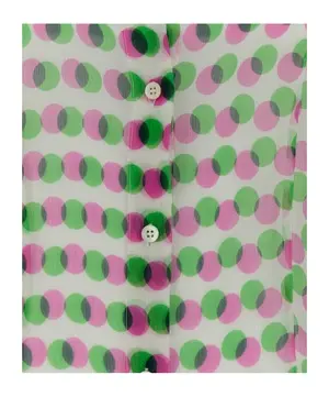 Dries Van Noten Cloudy Polka Dot Chiffon Shirt - Multicolor