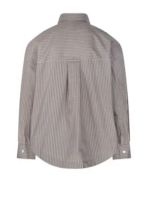 Ami Long Sleeved Striped Shirt - Gray