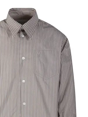 Ami Long Sleeved Striped Shirt - Gray