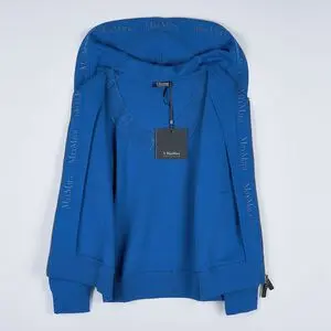 Max Mara Full Zip Hooded Sweatshirt - Blue