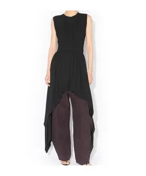 Alaïa Midi Deesse Noir Dress
