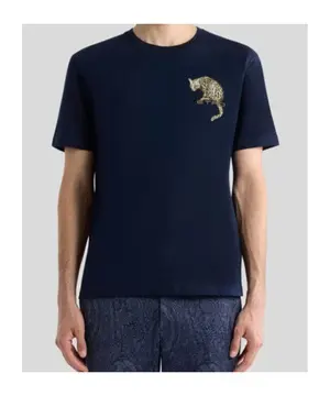 Etro Leopard Printed Crewneck T-shirt