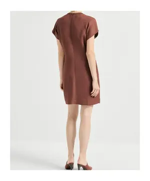 Brunello Cucinelli Trim-detail Midi Dress