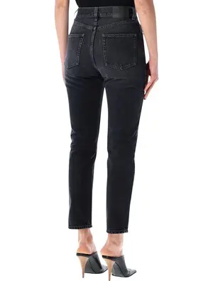 Saint Laurent 90's High-rise Cropped Slim Jeans