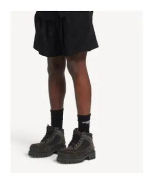 Balenciaga Low Combat Lace-up Boots - Brown/black