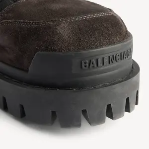Balenciaga Low Combat Lace-up Boots - Brown/black