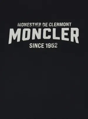 Moncler Logo Printed Crewneck T-shirt - Black