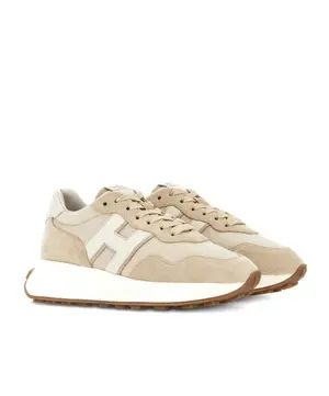 Hogan Patchwork Logo Lace-up Sneakers