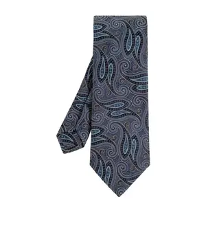 Etro Jacquard Paisley Neck Tie - Black