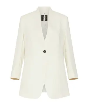 Marella Long Single-breasted Wool Blazer