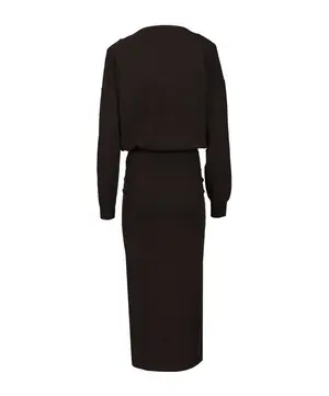 P.a.r.o.s.h Boatneck Midi Dress - Brown