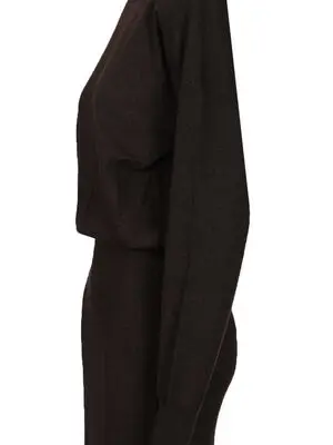 P.a.r.o.s.h Boatneck Midi Dress - Brown
