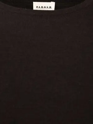 P.a.r.o.s.h Boatneck Midi Dress - Brown