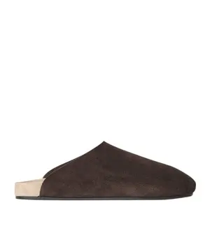 THE ROW Hudson Two Slip-on Slides - Coffee