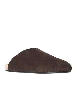 THE ROW Hudson Two Slip-on Slides - Coffee