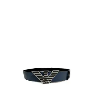 Emporio Armani Eagle Logo Belt - Black