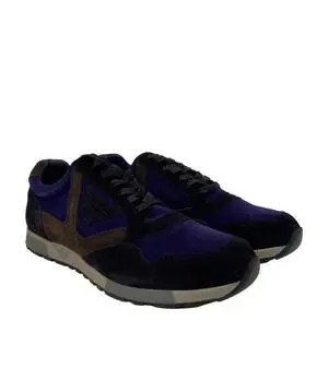 Emporio Armani Logo Details" Casual Sneakers - Black