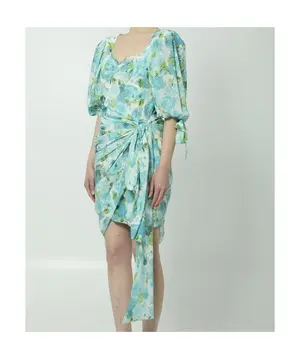 Chloé Floral Draped Midi Dress