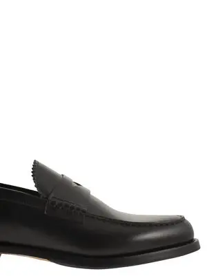 DOUCAL'S Raised Welt Penny Loafers - Black
