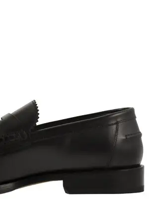 DOUCAL'S Raised Welt Penny Loafers - Black