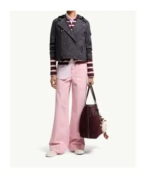 Moncler Diervilla Hooded Double-breasted Denim Jacket