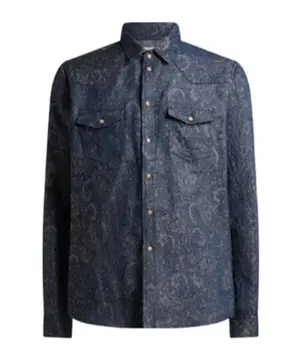 Etro Button-up Denim Shirt - Blue