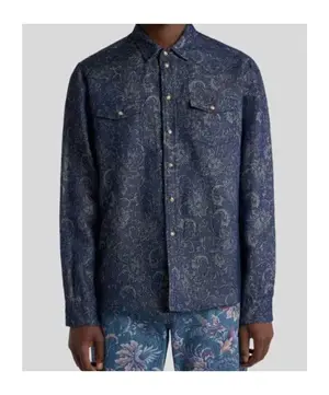 Etro Button-up Denim Shirt - Blue
