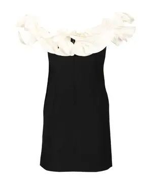 ROTATE BY BIRGER CHRISTENSEN Off-the-shoulder Ruffle Mini Dress - Black