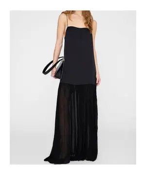 ANINE BING Clementine Pleated Maxi Dress