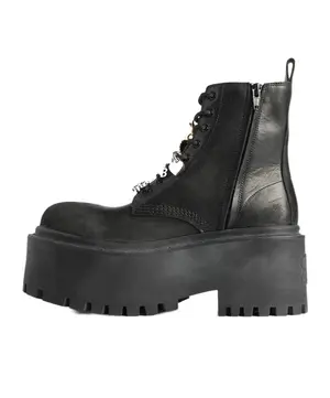Balenciaga Strike Charm Platform Boots - Black
