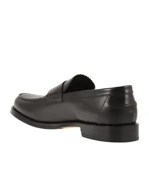 DOUCAL'S Raised Stitch Moccasin Loafers - Brwon