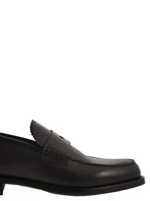 DOUCAL'S Raised Stitch Moccasin Loafers - Brwon