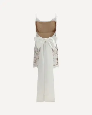 SELF-PORTRAIT Lace Scalloped-hem Bow Dress