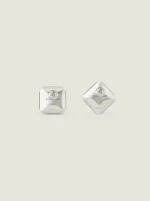 Givenchy Crystal Stud Earrings - Ancient Silver