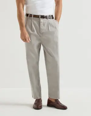 Brunello Cucinelli Garment-dyed Iconic Fit Five-pocket Trousers - Mud