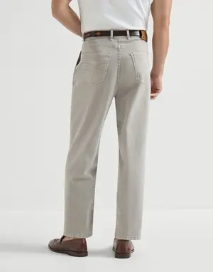 Brunello Cucinelli Garment-dyed Iconic Fit Five-pocket Trousers - Mud