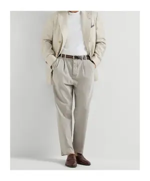 Brunello Cucinelli Garment-dyed Iconic Fit Five-pocket Trousers - Mud