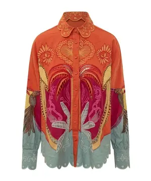 Farm Rio Usiacuri Embroidered Shirt