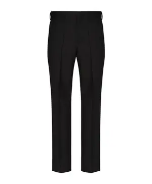 Valentino Garavani Pleated Straight Leg Trousers - Black
