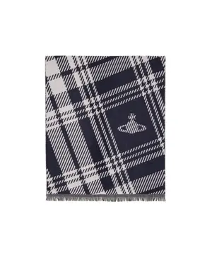 VIVIENNE WESTWOOD Tartan Scarf - Black