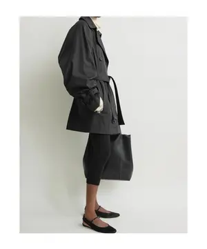 TOTEME Double-breasted Belted Trench Coat - Washedblack