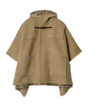 Burberry Hooded Duffle Cape Coat