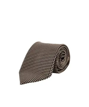 TOM FORD Micro Patterned Neck Tie - Black